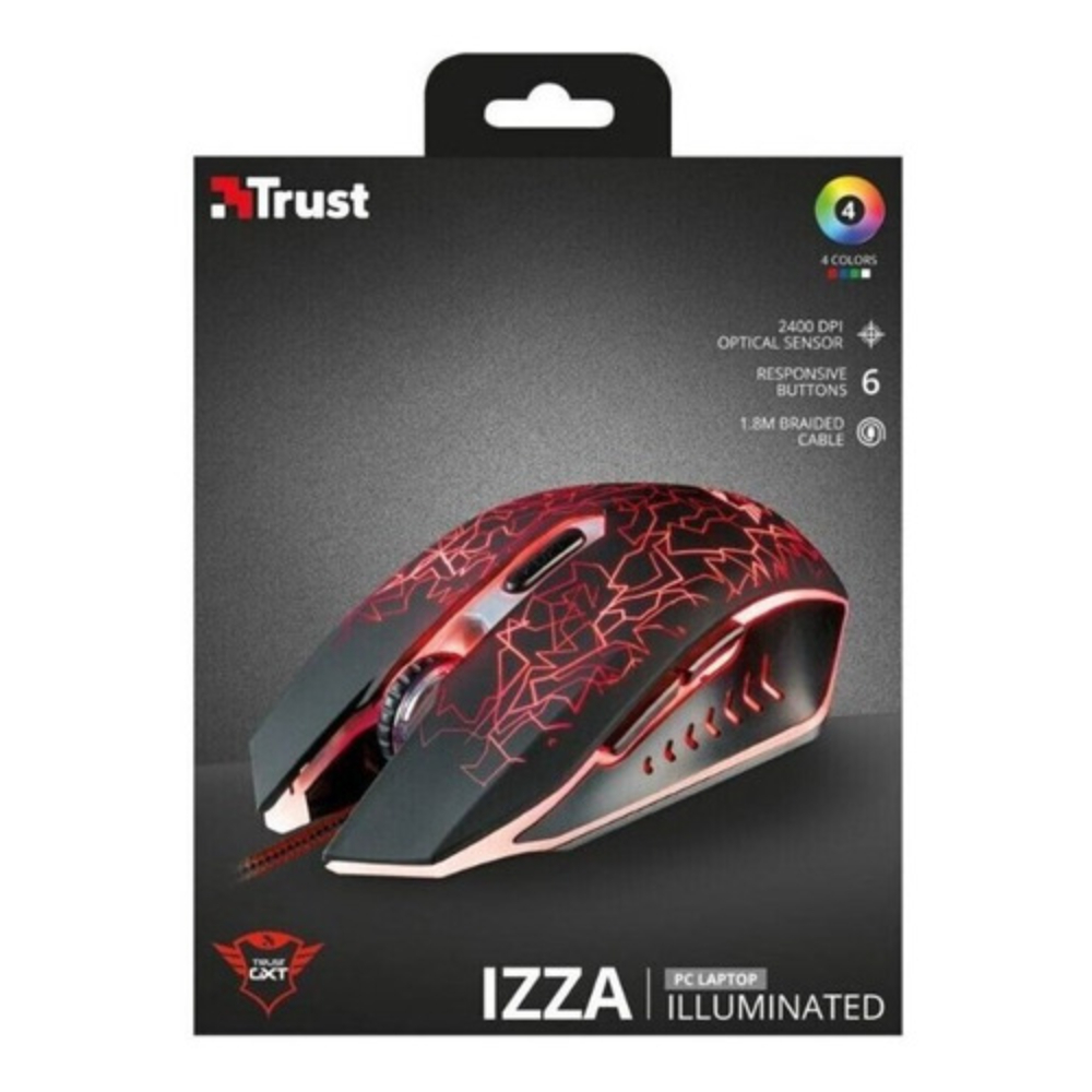 Mouse Gamer Trust Gxt 105 Izza Illuminated | EntreKids