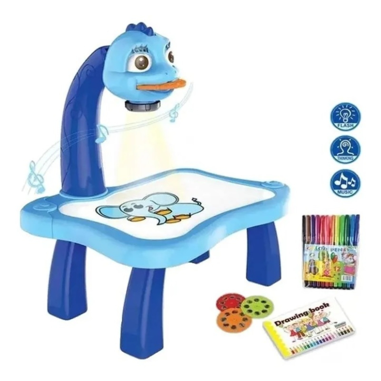 MESA DE DIBUJO CON PROYECTOR AZUL | EntreKids