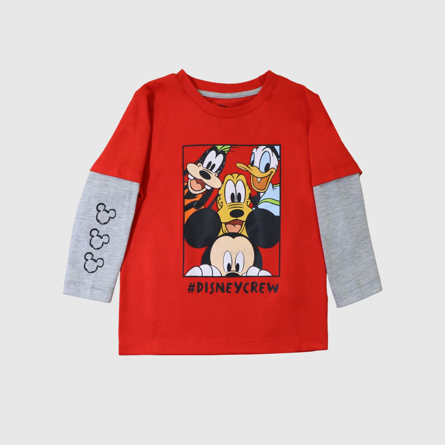 Polera Manga Larga Niño Mickey Happy Rojo Disney | EntreKids