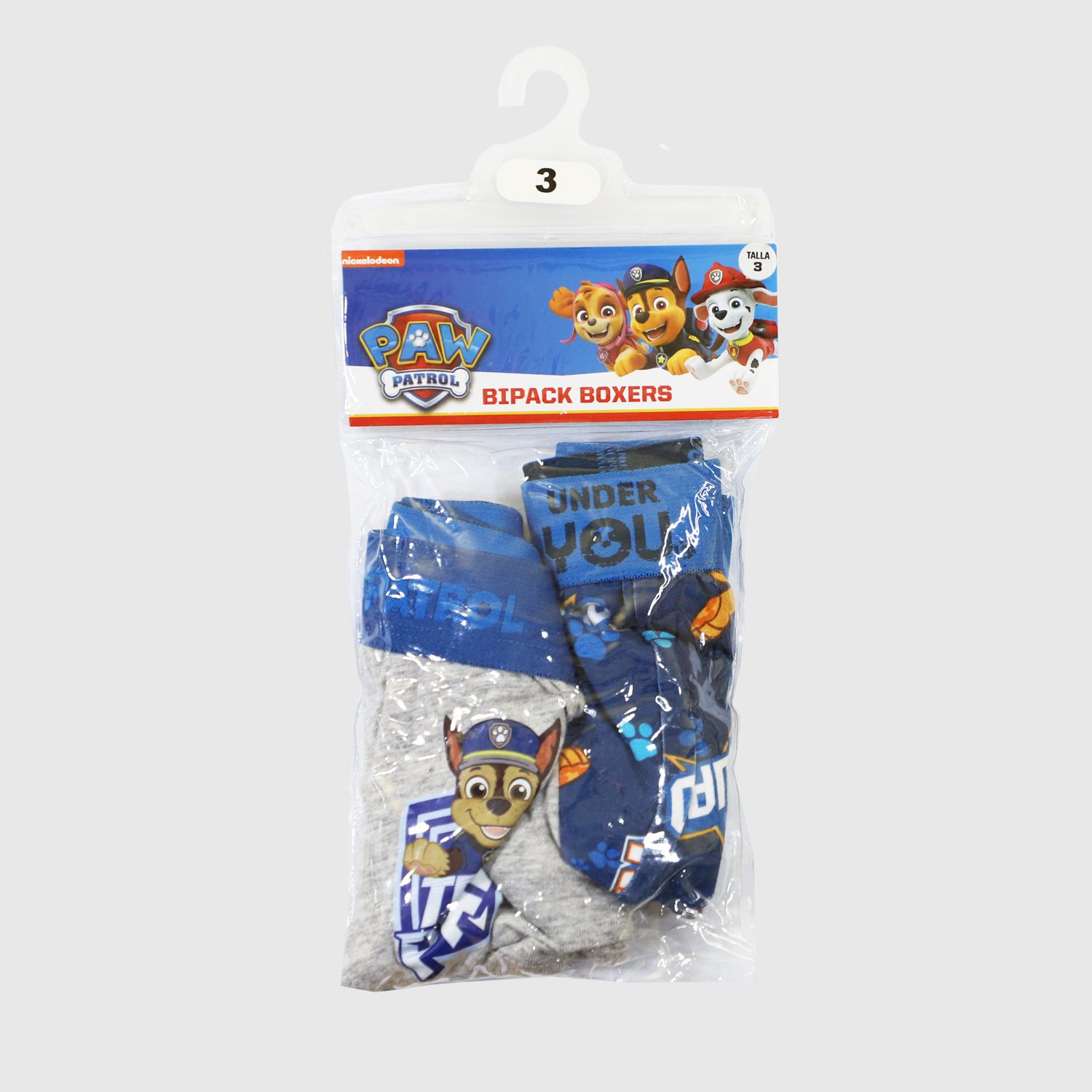 Bipack Boxer Niño Chase Action Azul Paw Patrol | EntreKids