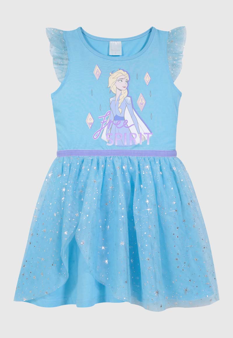 Pijama Niña Frozen Elsa Tutu Celeste Disney | EntreKids
