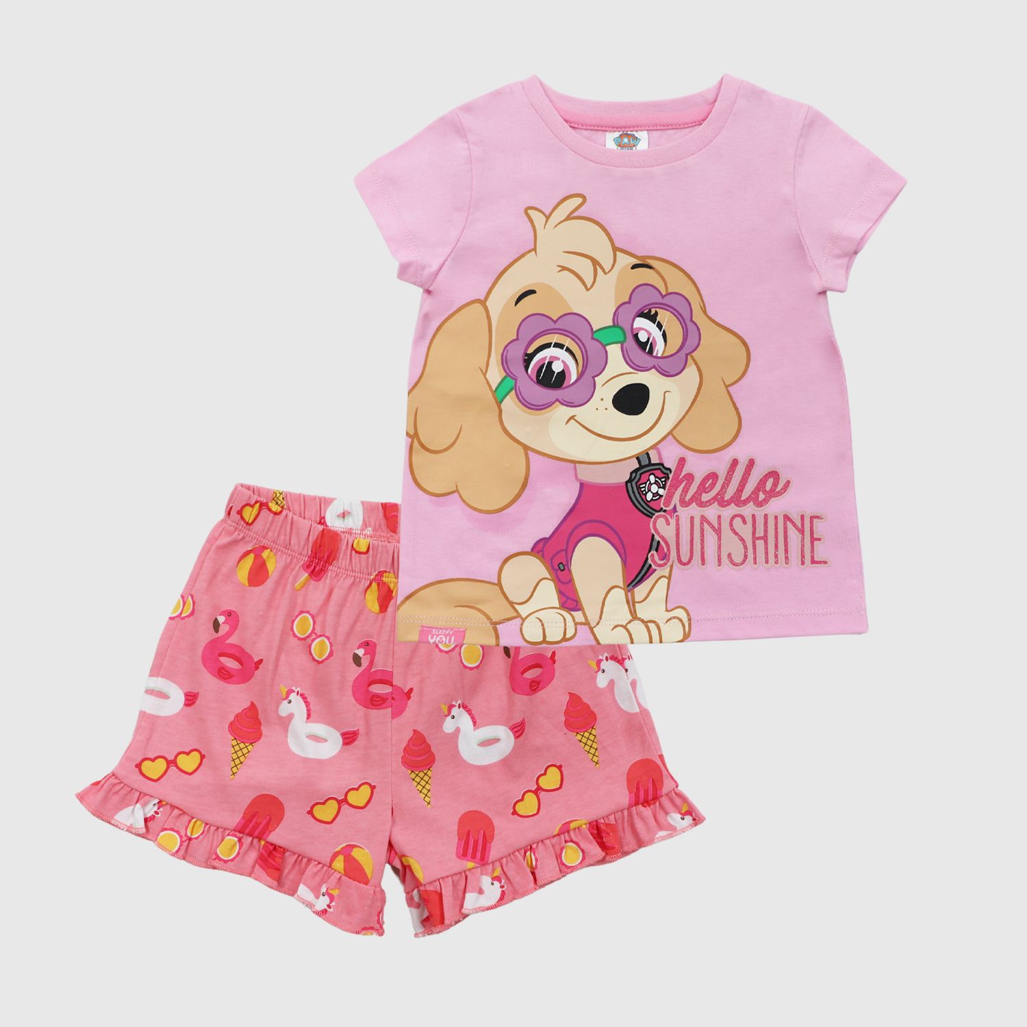 Pijama Niña Hello Sunshine Rosado Paw Patrol | EntreKids