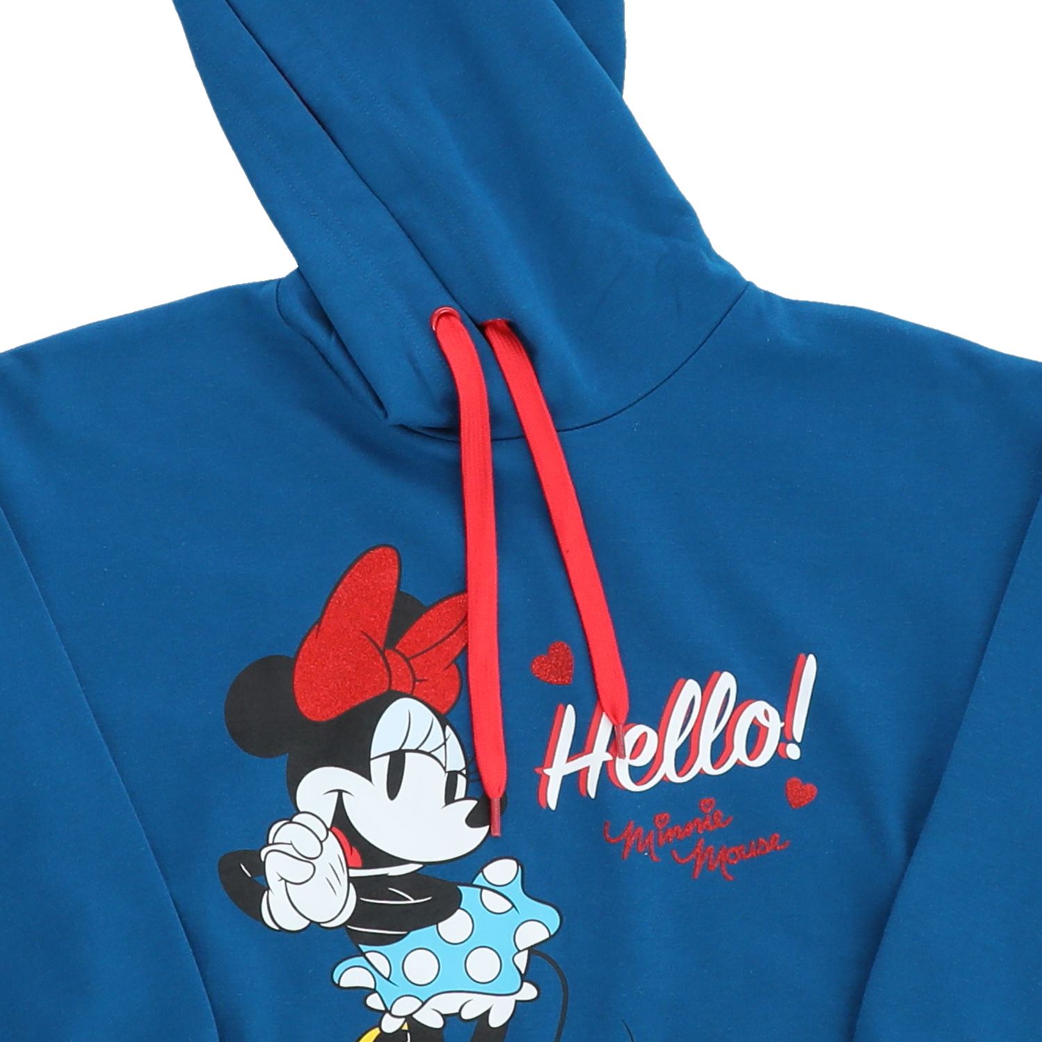 Poleron Niña Minnie Hello Azul Disney | EntreKids
