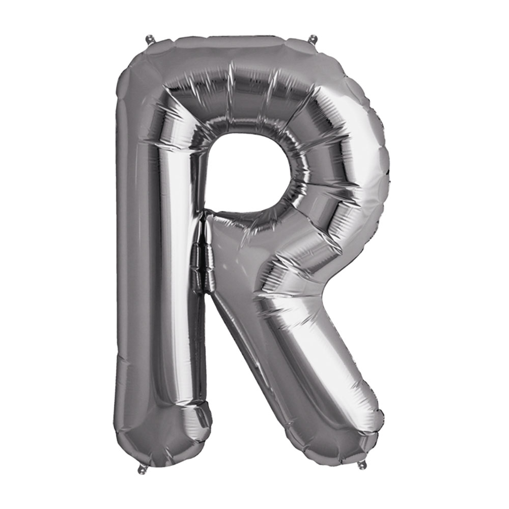Globo Metalico Plateado 76Cm App Letra R | EntreKids