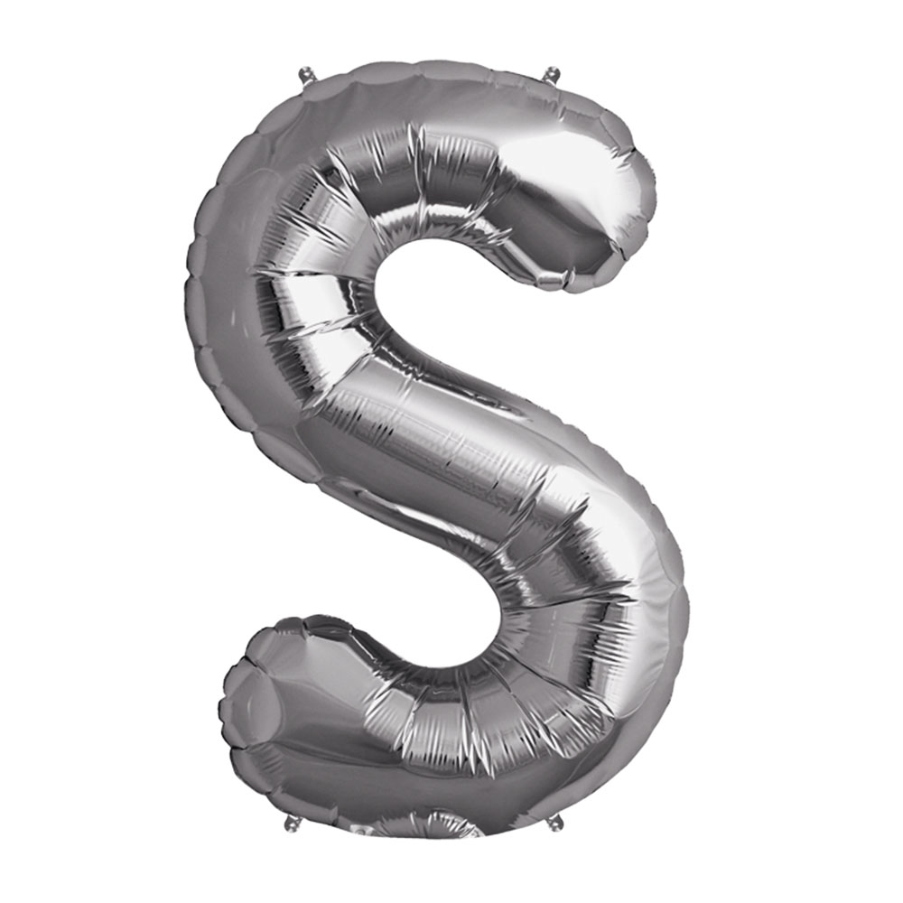 Globo Metalico Plateado 76Cm App Letra S | EntreKids