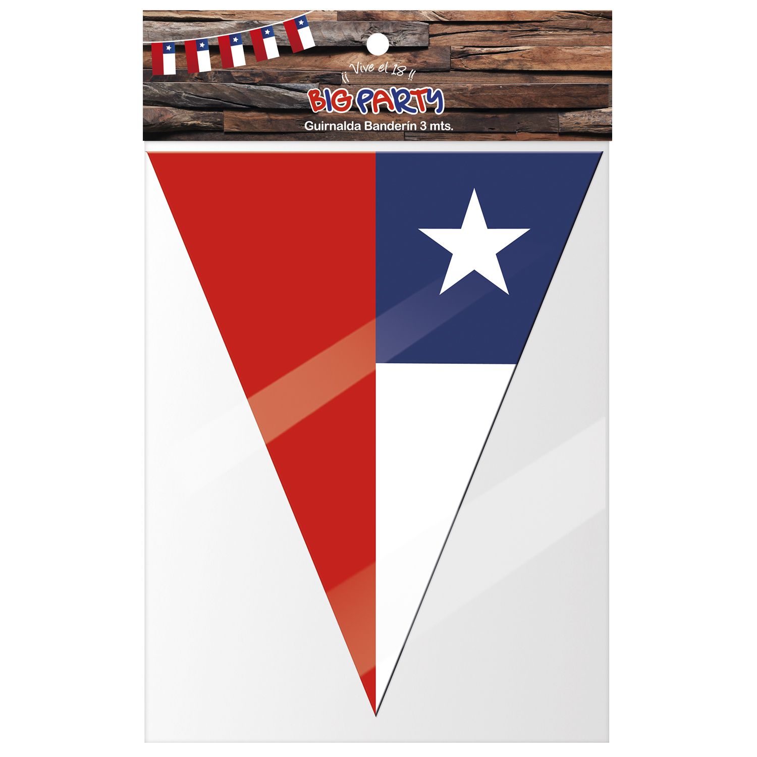 Guirnalda Banderin Chile 3 metros | EntreKids