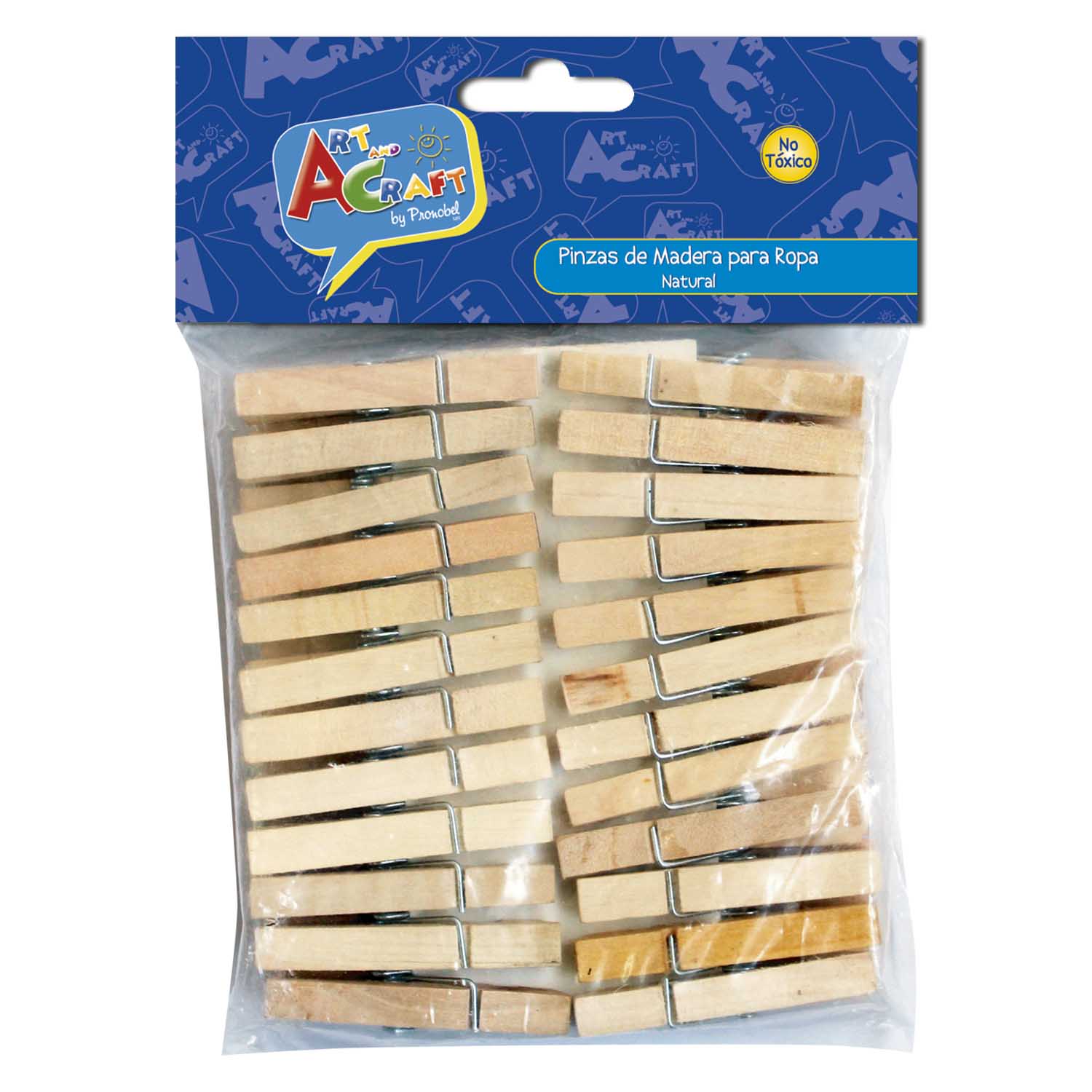 Pinzas Para Ropa Madera 48 Natural 1 x 4,9 cm Art & Craft | EntreKids