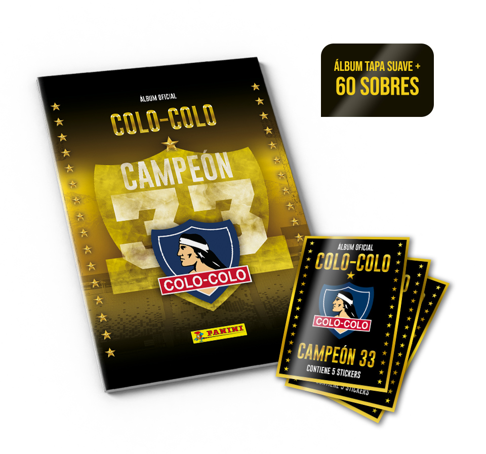 Pack Colo Colo 33 Estrellas (Álbum Tapa Blanda + 60 Sobres) | EntreKids