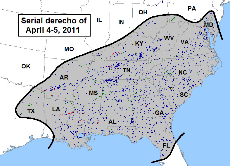 Derechos, Squall Lines, Downbursts/Microbursts, and "Rogue" Winds ...
