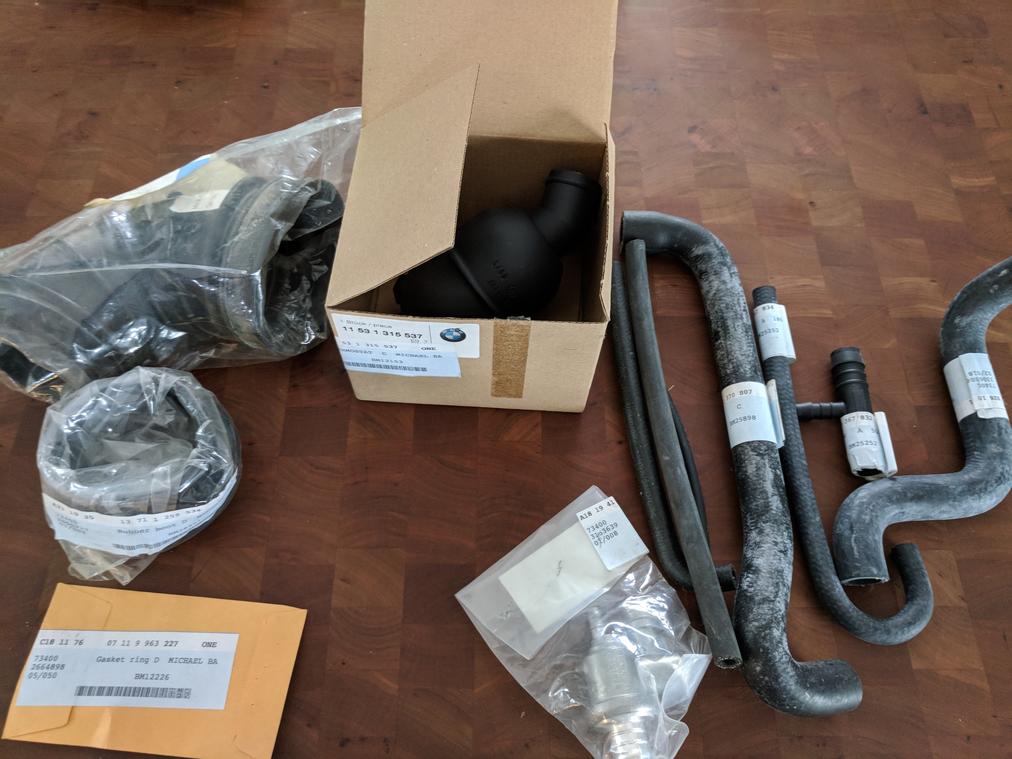 E30 NOS OEM BMW E30 M3 cooling system and intake parts