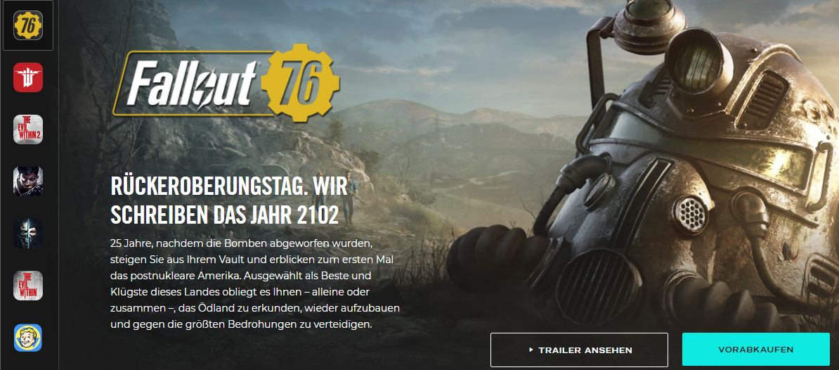 Wie kann ich sichergehen, dass ich Fallout 76 für das korrekte Bethesda ...