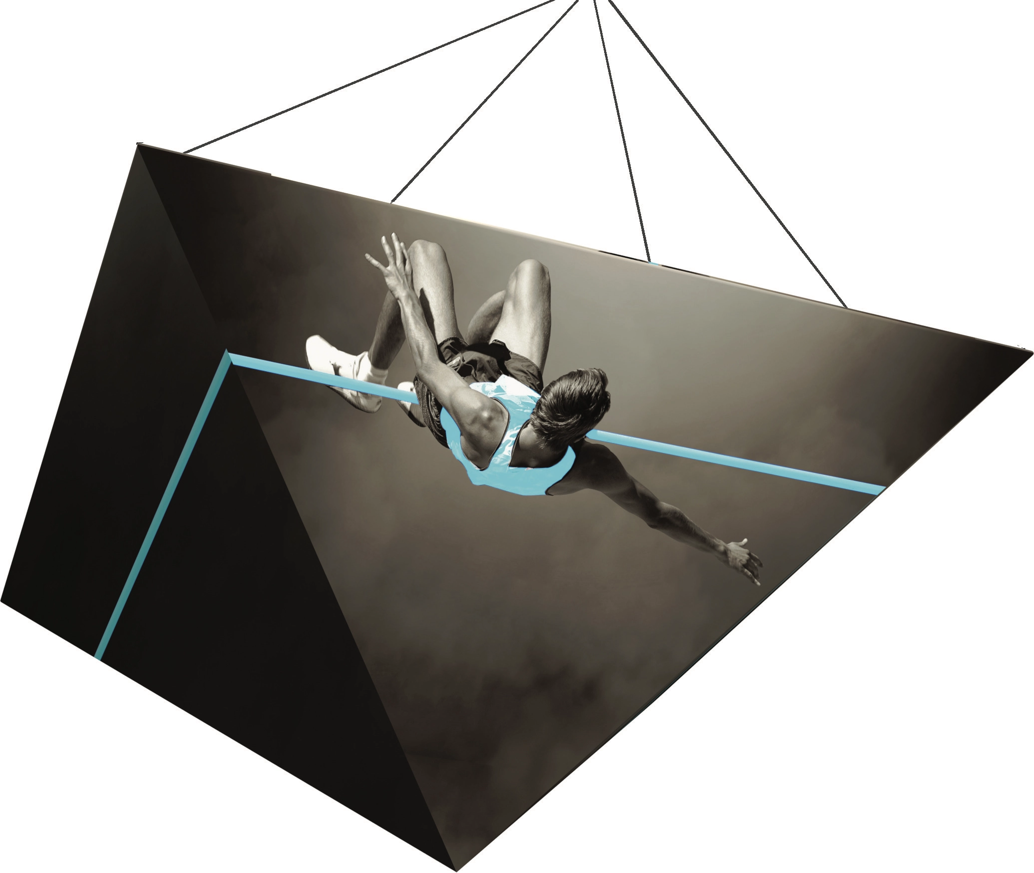 4 Sided Pyramid Structure Display - EXHIB-IT!