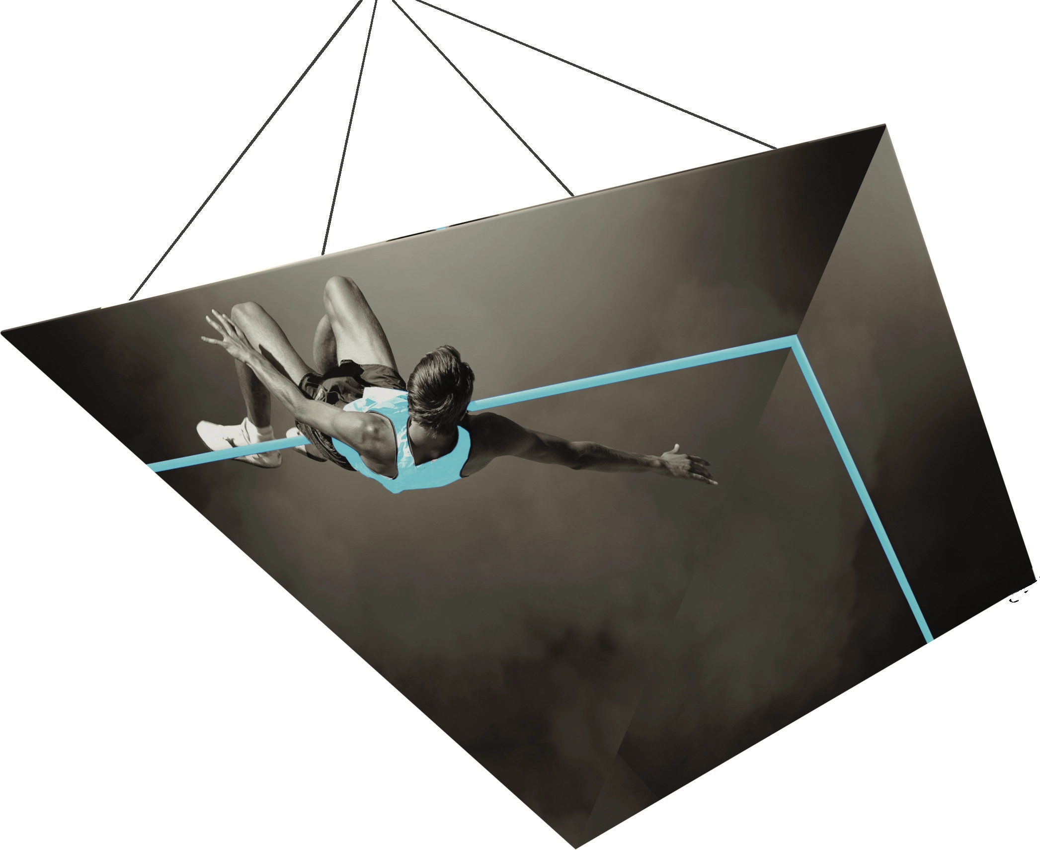 4 Sided Pyramid Structure Display - EXHIB-IT!