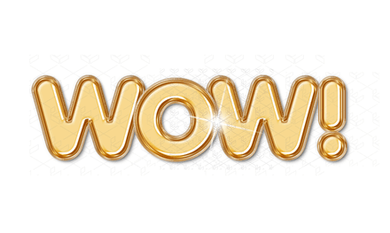 Gold Foil Balloon Letters - WOW! - Easil