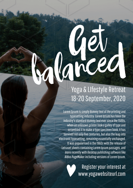 Get Balanced Yoga Flyer Easil Get Balanced Yoga Flyer Easil