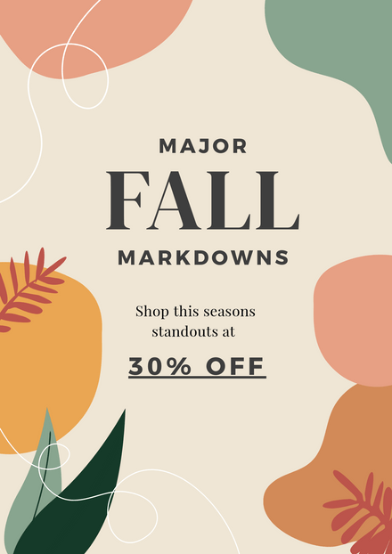 Major Fall Markdowns Graphic Template - Easil