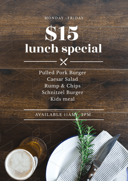 Lunch Menu Background