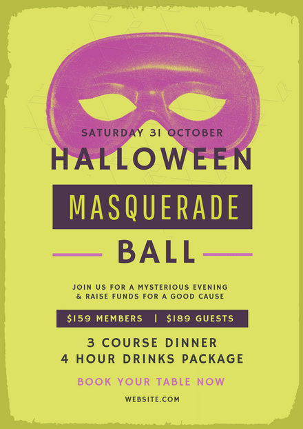 Masquerade Ball Poster Template