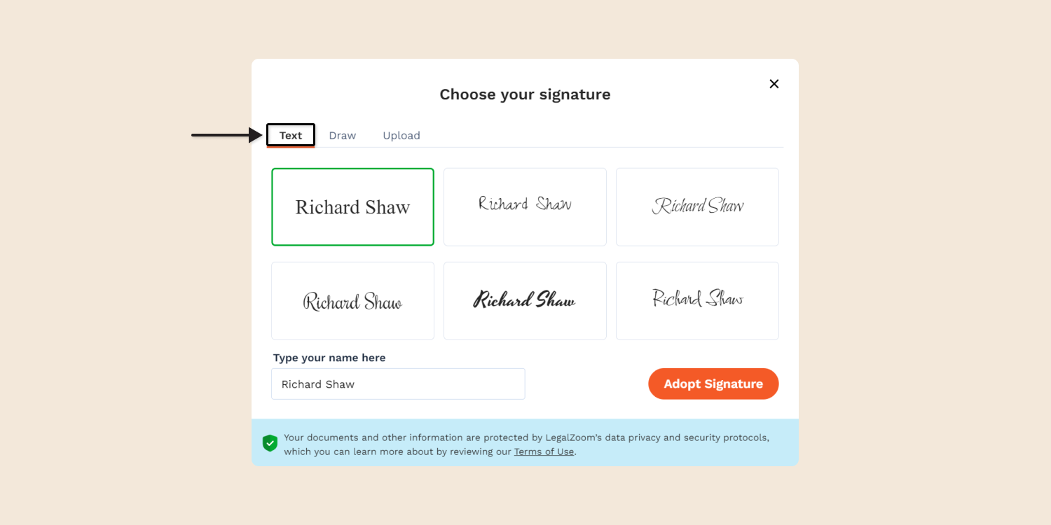 How to create a handwritten signature online | Legalzoom