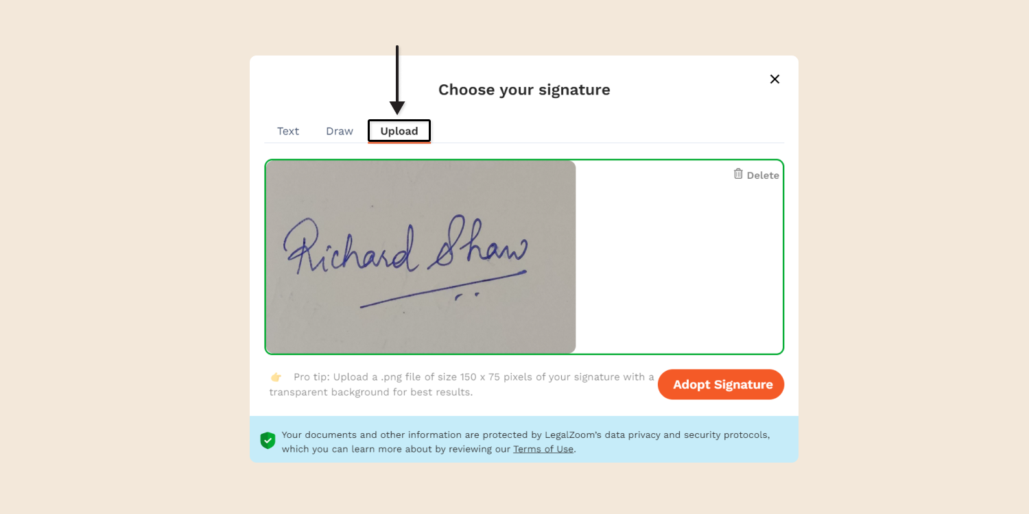 How to create a handwritten signature online | Legalzoom