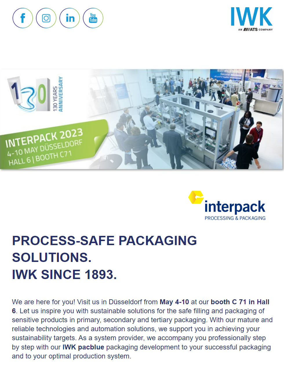 MLTC-Europe @ Interpack 2023 Dusseldorf | MLTC-Europe