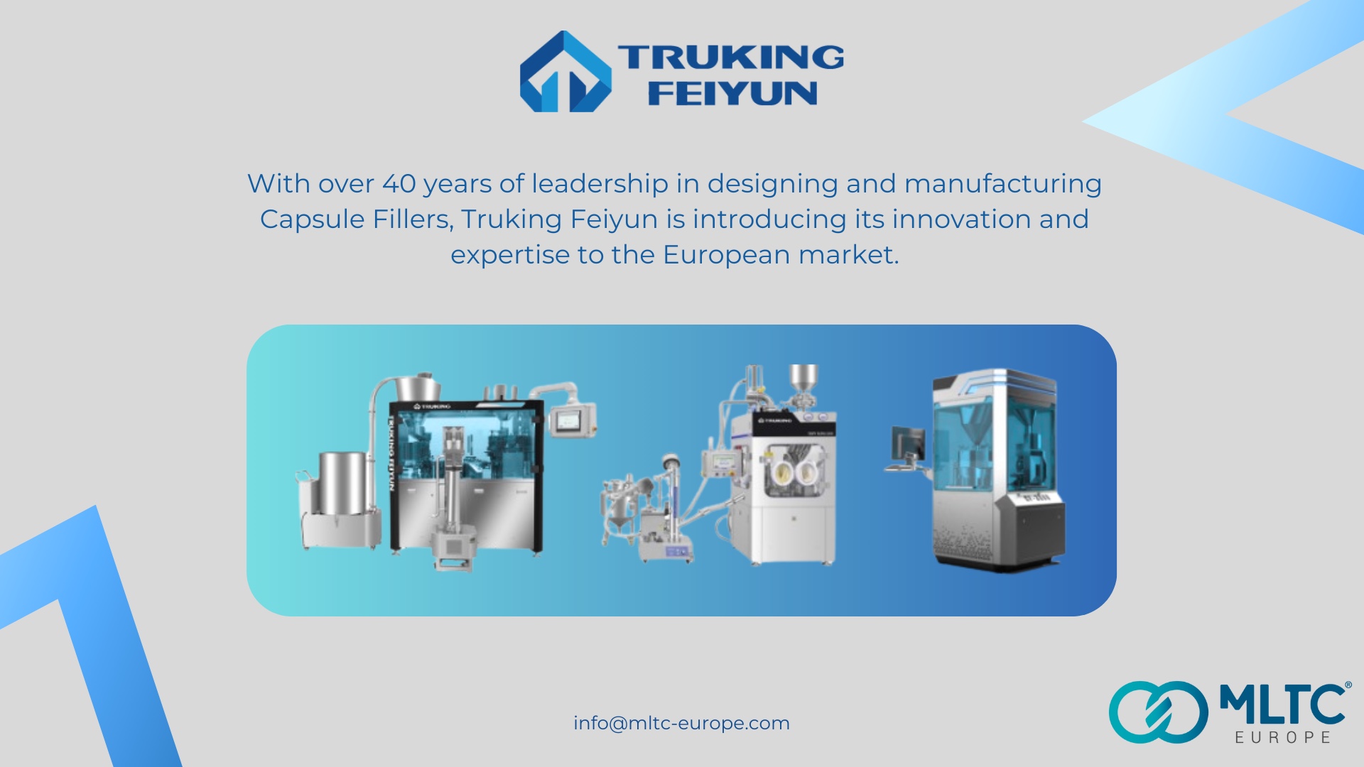 NEW PARTNERSHIP: TRUKING FEIYUN - CAPSULE FILLER AND COMPLEMENTARY ...