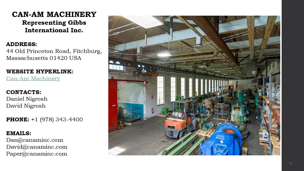 Gibbs International Inc. Kilkis Greece Mill | Can-Am Machinery Inc.