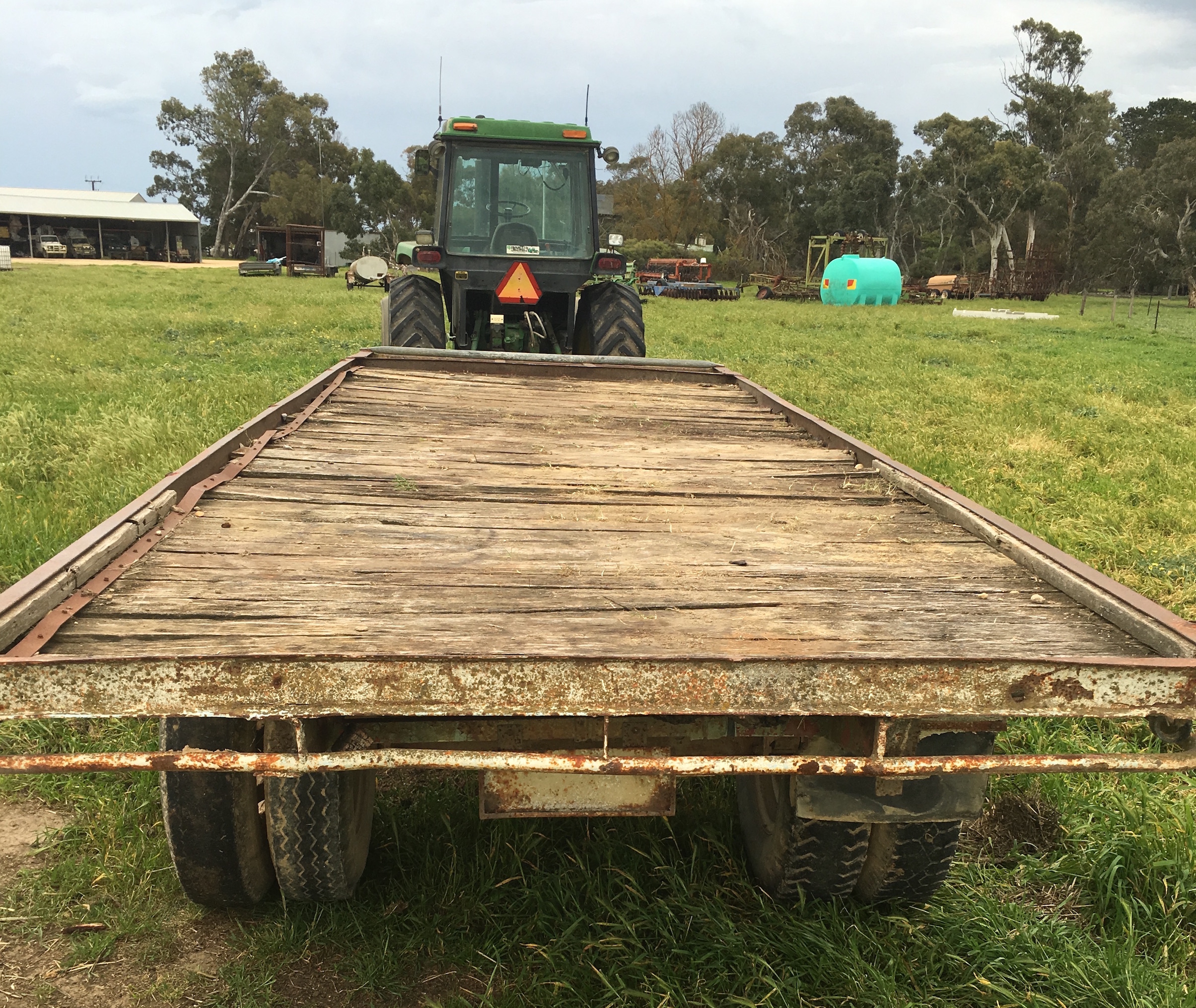 Farm Hay Trailer 20' ext 2" Timber Floor, Sound tyres