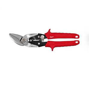 Left Cutting Offset Aviation Snips, Red | Famous Supply