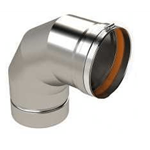 3 in Z-Vent Single Wall Stainless Steel 90 deg Elbow | Famous Supply