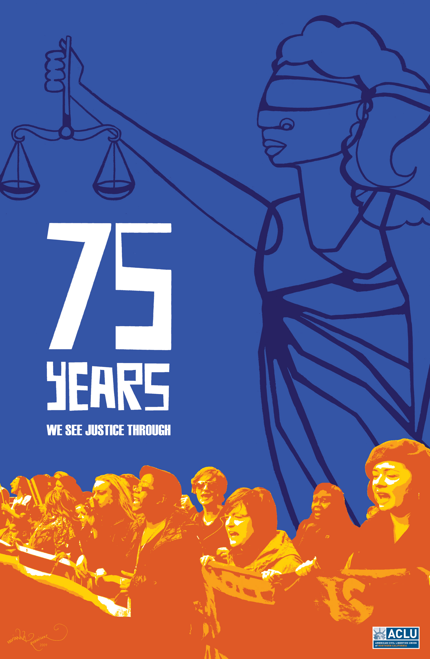75 Years of the ACLU | work of art by Favianna Rodriguez
