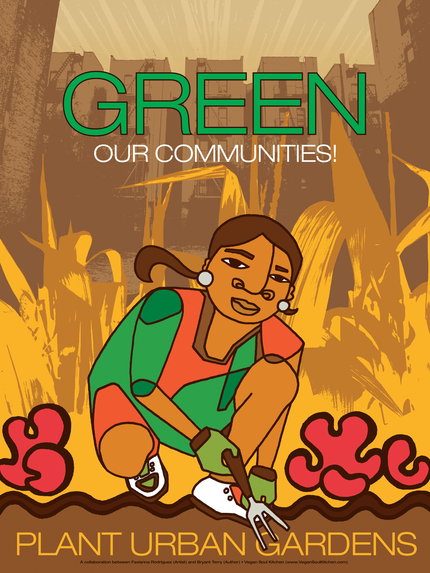 Green Our Communities | work of art by Favianna Rodriguez