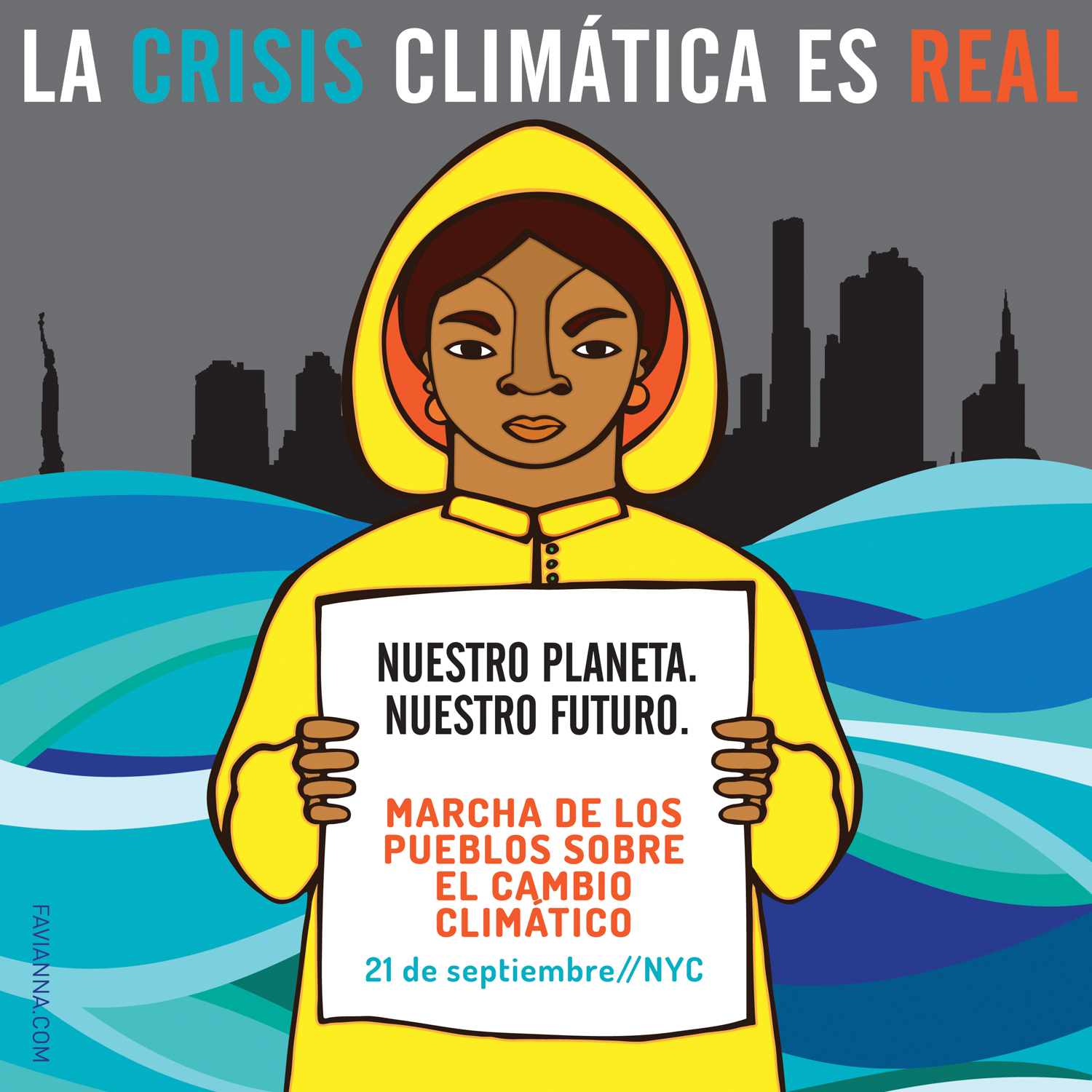Climate Change is Real | work of art by Favianna Rodriguez