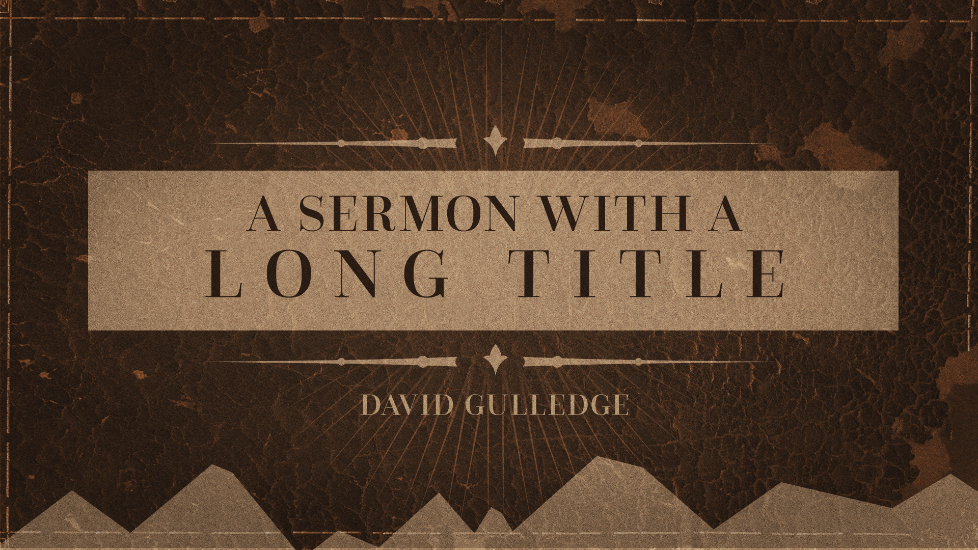 A Sermon with a Long Title – Fayetteville Church of Christ