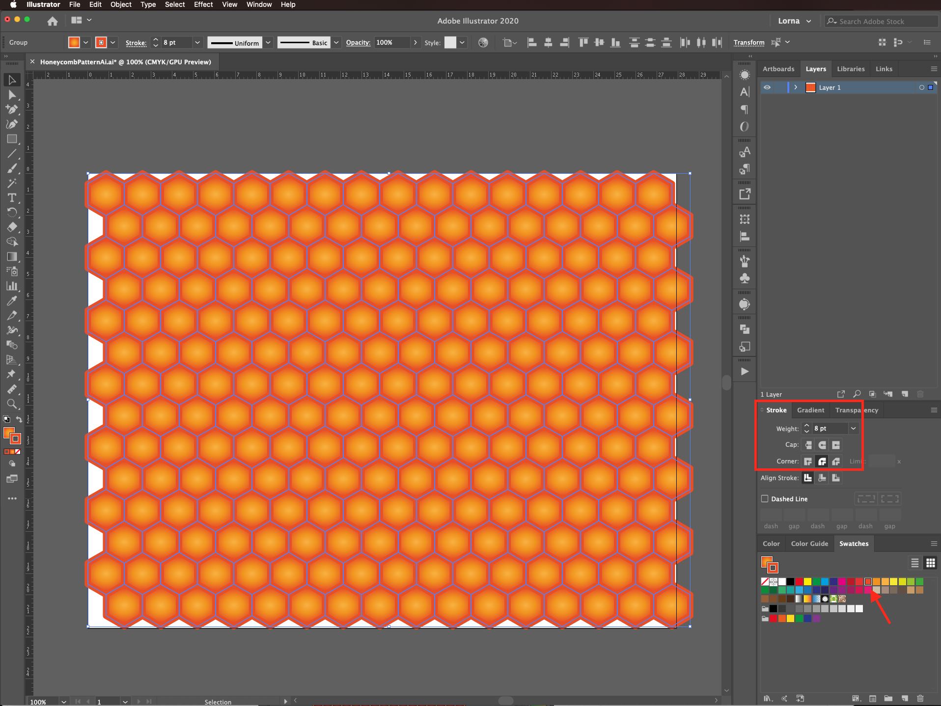 Create A Honeycomb Pattern In Illustrator Design Bundles