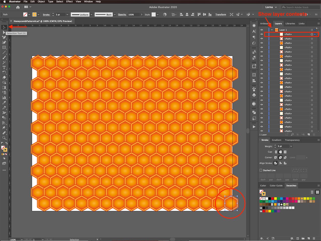 Create A Honeycomb Pattern In Illustrator Design Bundles