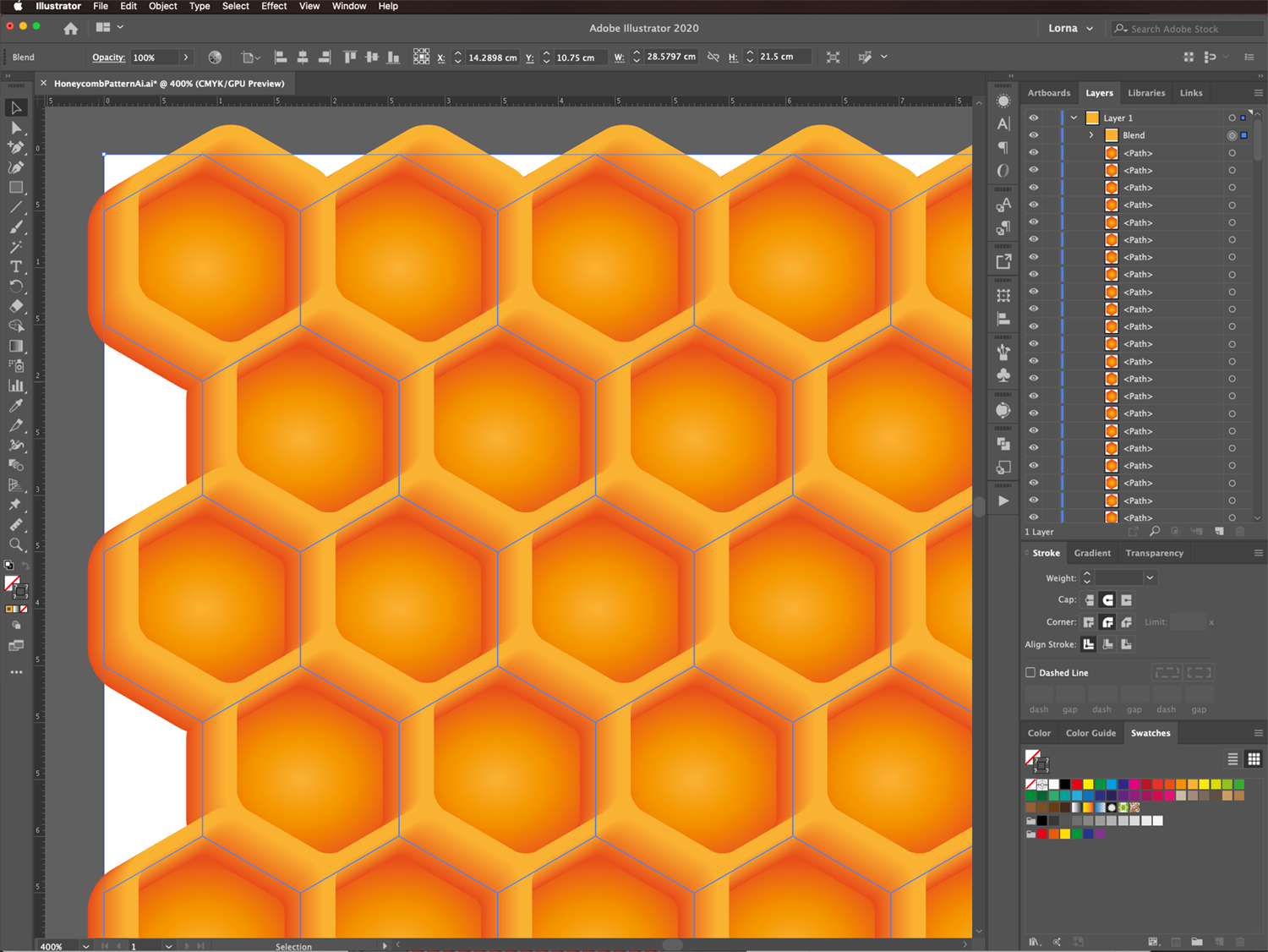 Create A Honeycomb Pattern In Illustrator Design Bundles