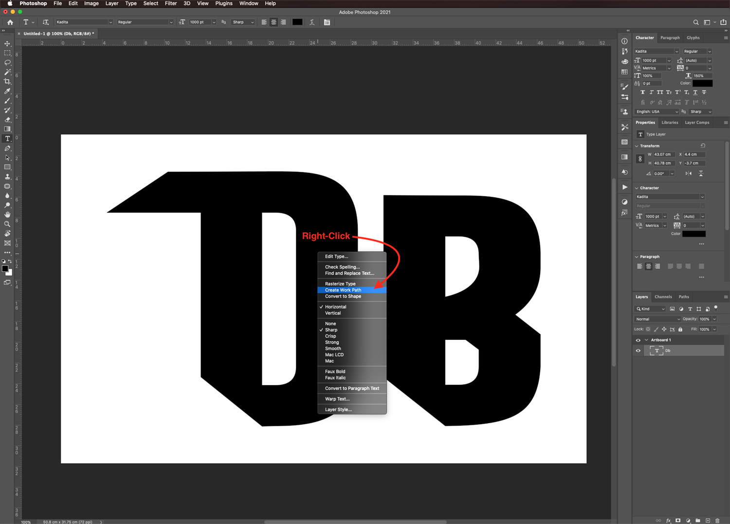 Fill A Shape With Text In Photoshop Design Bundles