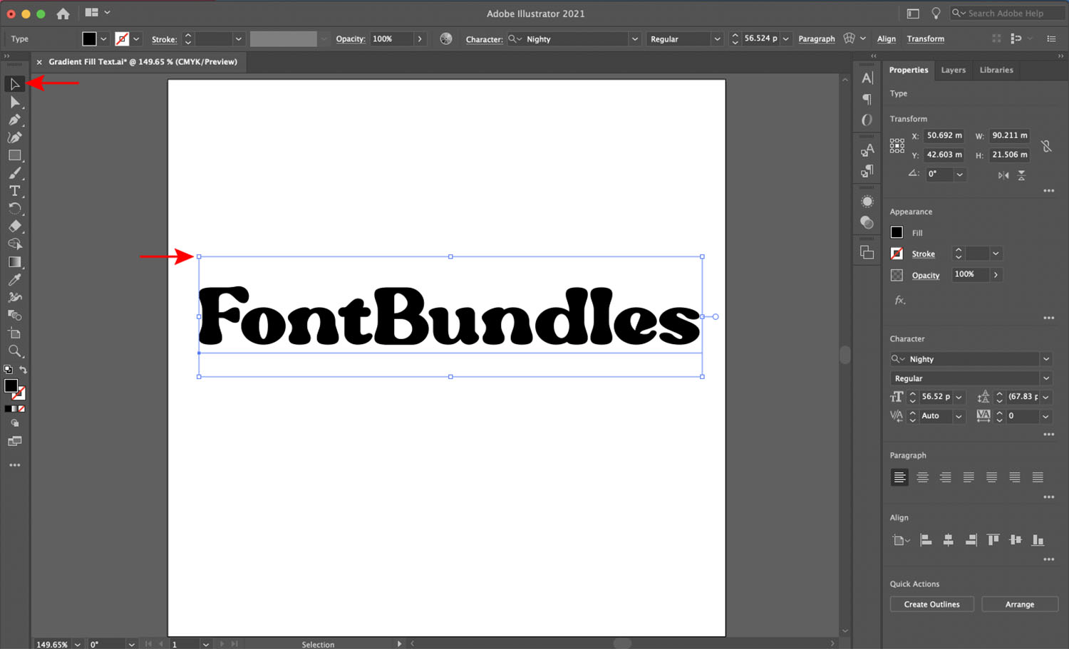 Fill Text With Gradients In Illustrator Design Bundles