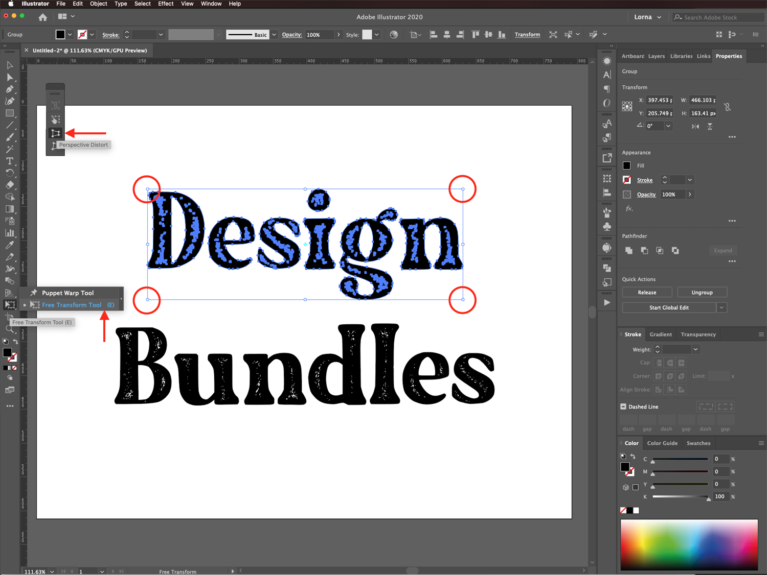 How To Perspective Distort In Illustrator Design Bundles