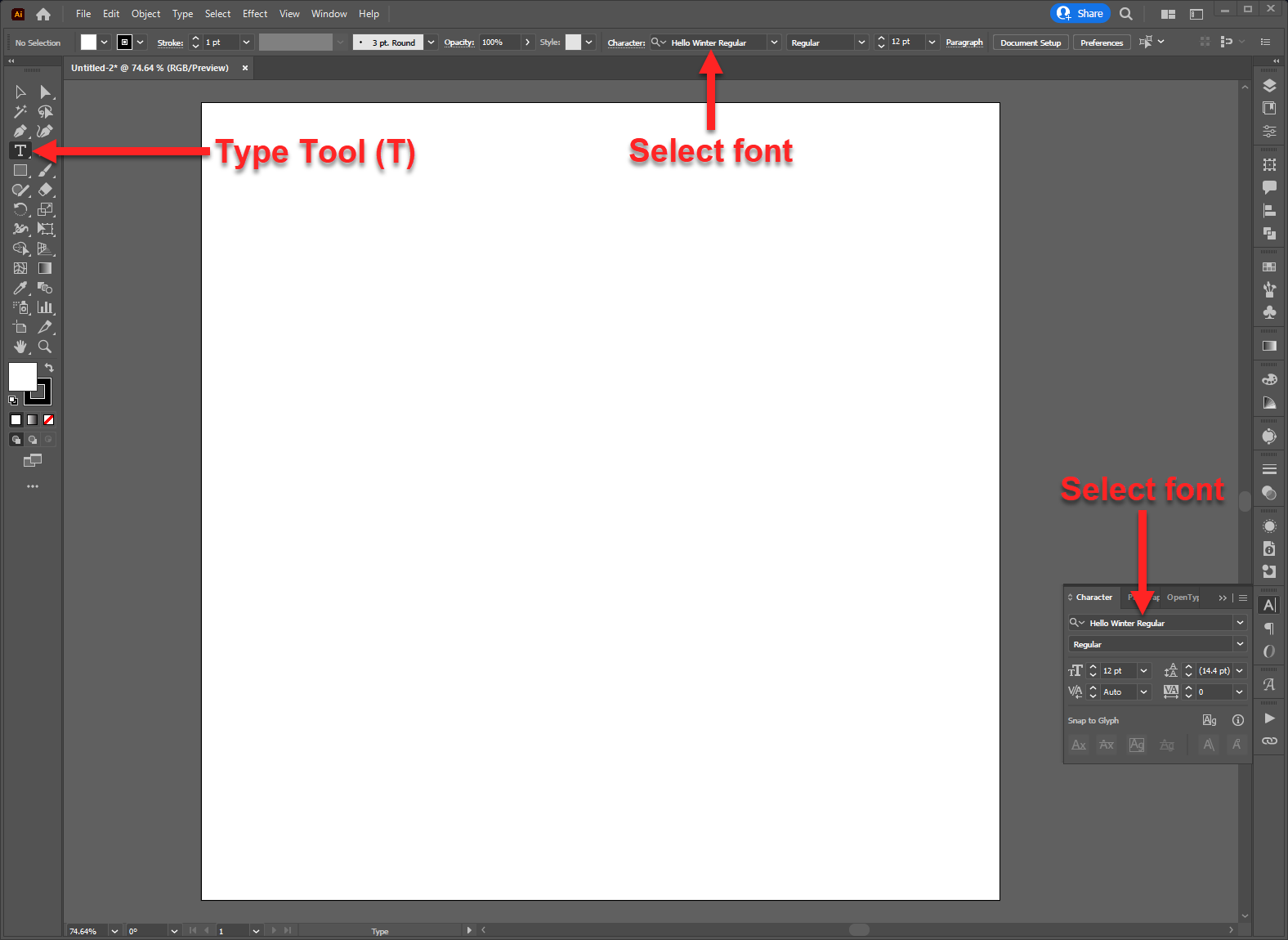 Using Font Glyphs In Adobe Illustrator Design Bundles