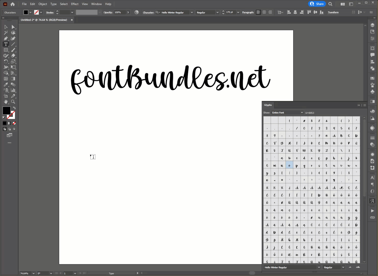 Using Font Glyphs In Adobe Illustrator Design Bundles