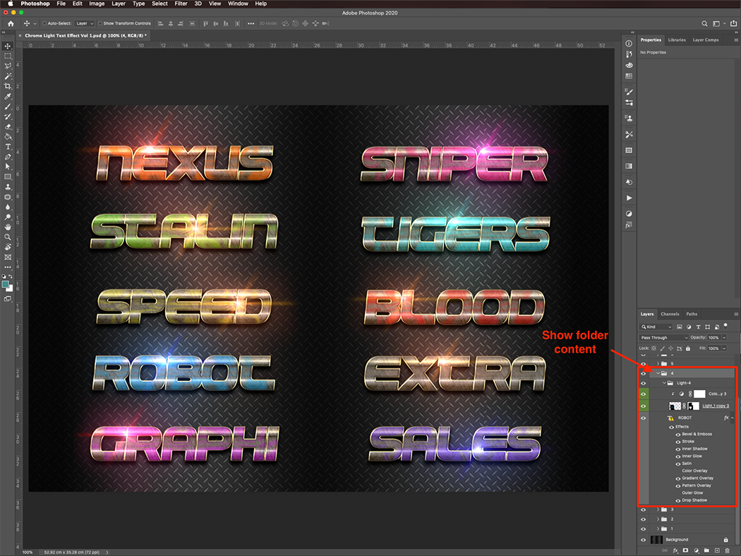 Use Text Effects In Photoshop 2 Steps Design Bundles