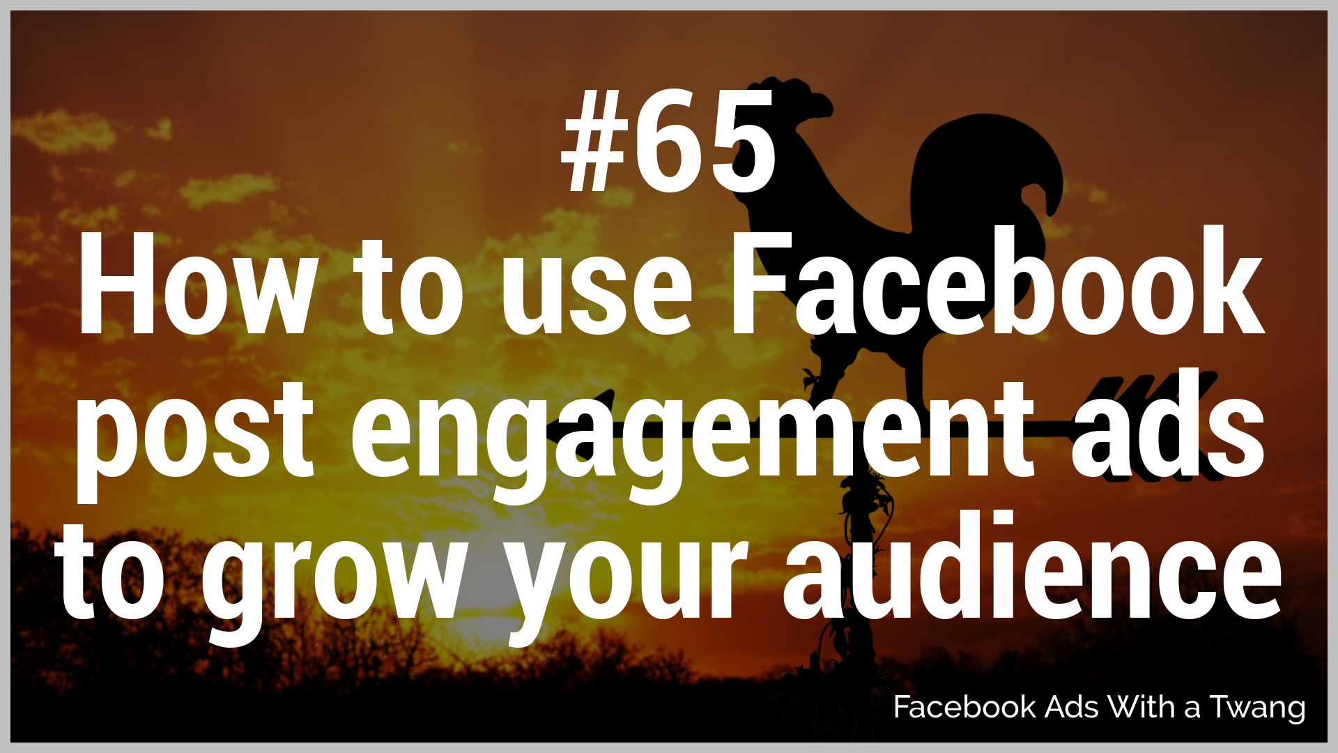 Episode #65 – How to Use Facebook Post Engagement Ads to Grow Your ...