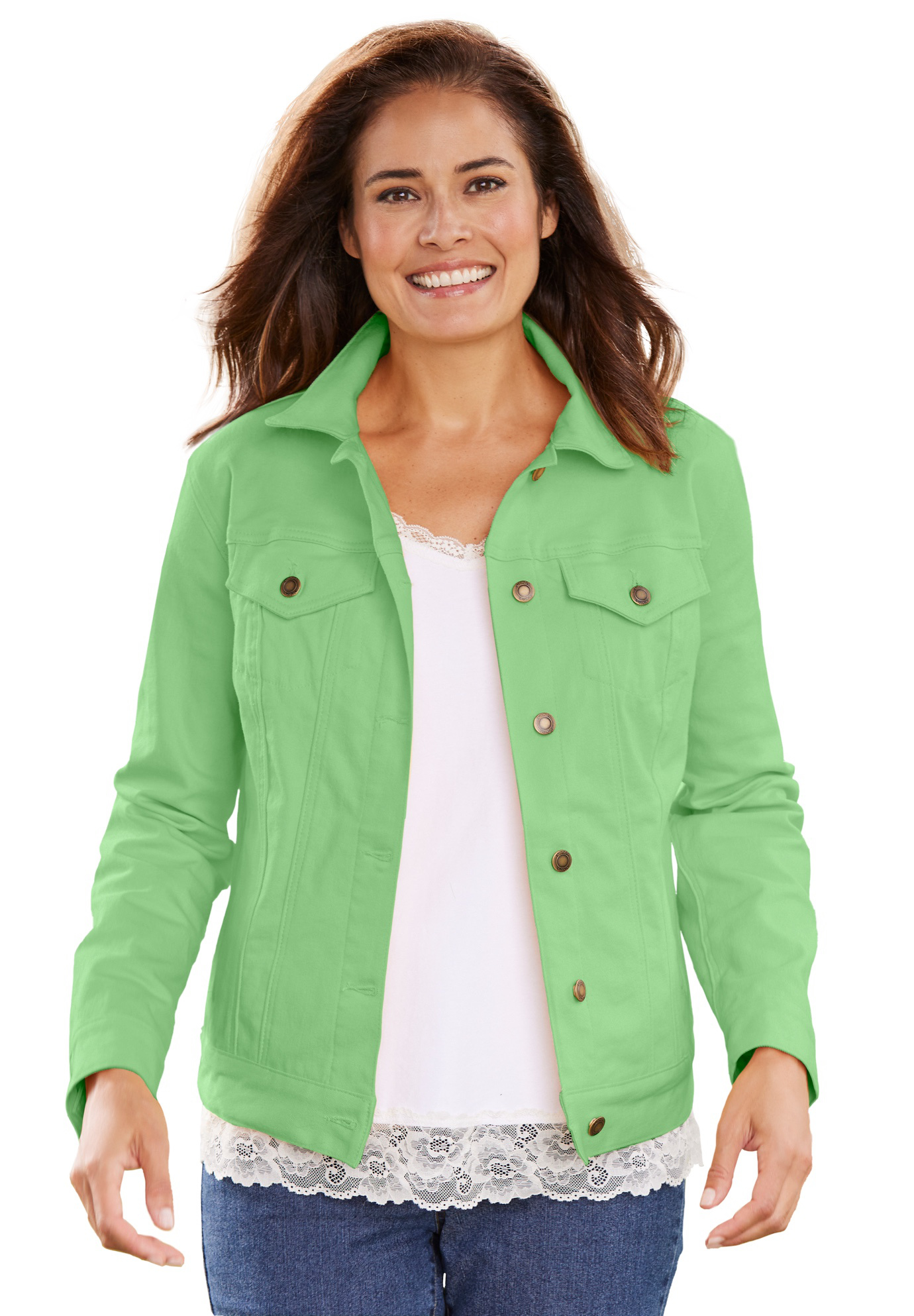 Woman Within Women's Plus Size Stretch Denim Jacket | eBay