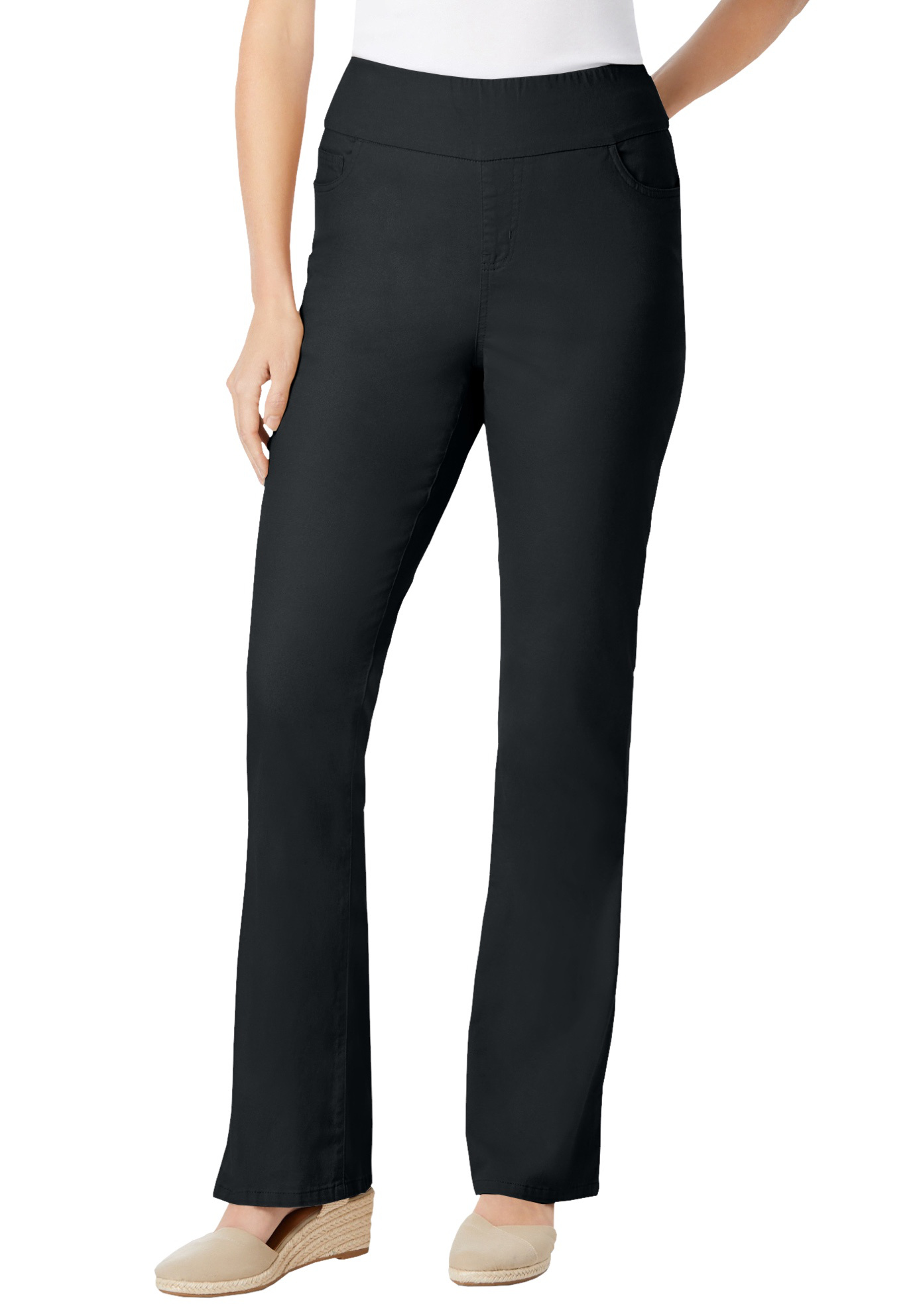 Woman Within Women's Plus Size Tall Flex-Fit Pull-On Bootcut Jean | eBay