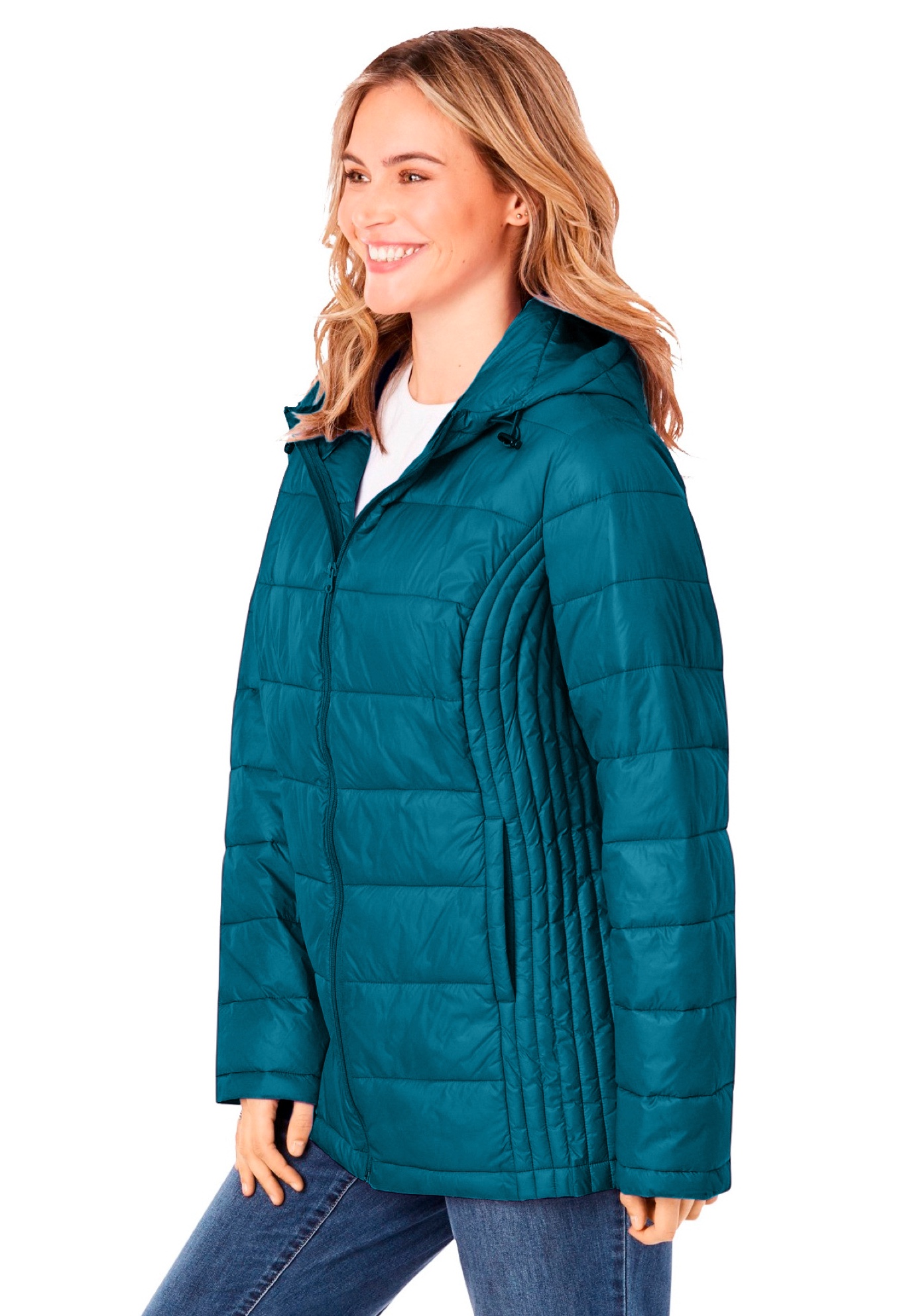 Woman Within Plus Size Packable Puffer Jacket | eBay
