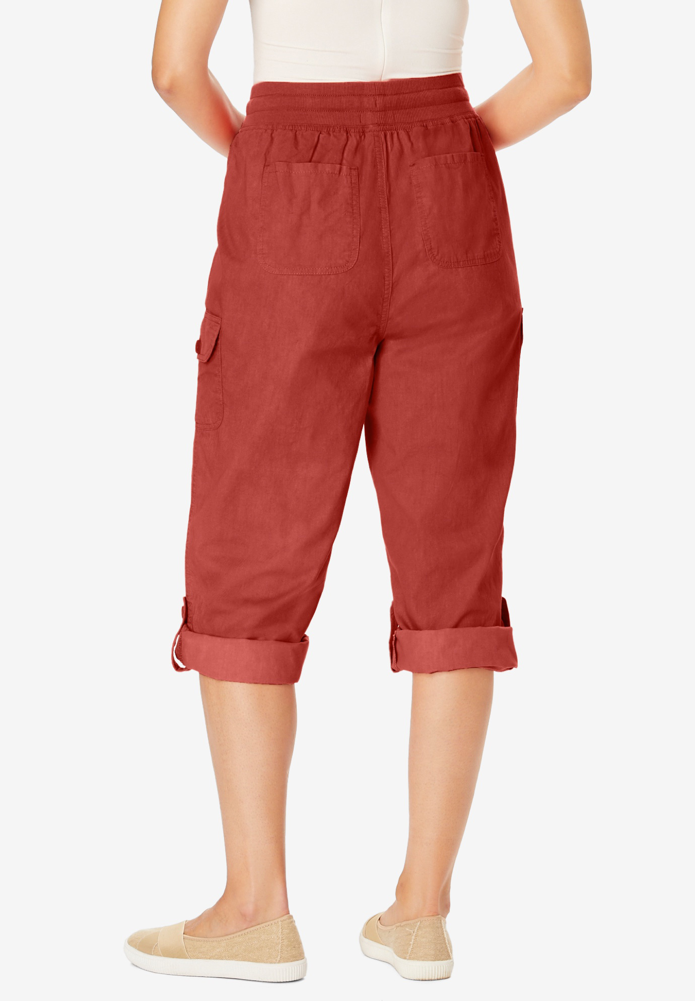 Woman Within Plus Size Convertible Length Cargo Capri Pant | eBay