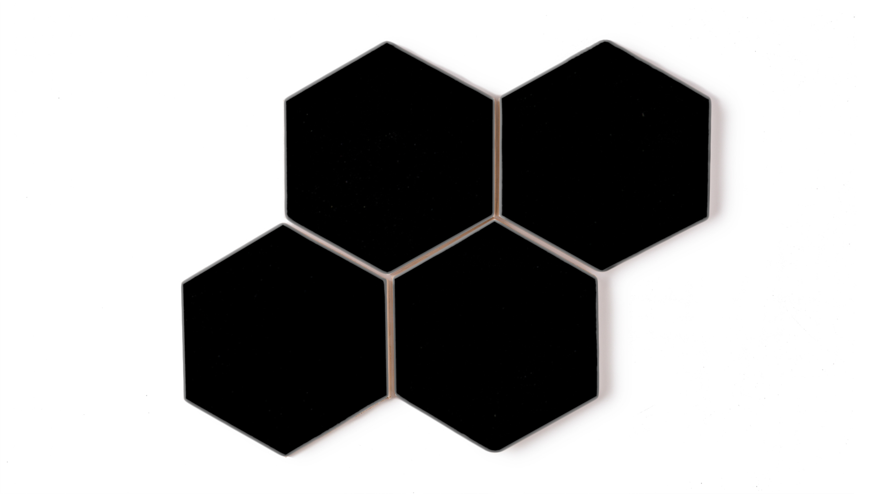 6" Hexagon | Pitch Black | Fireclay Tile