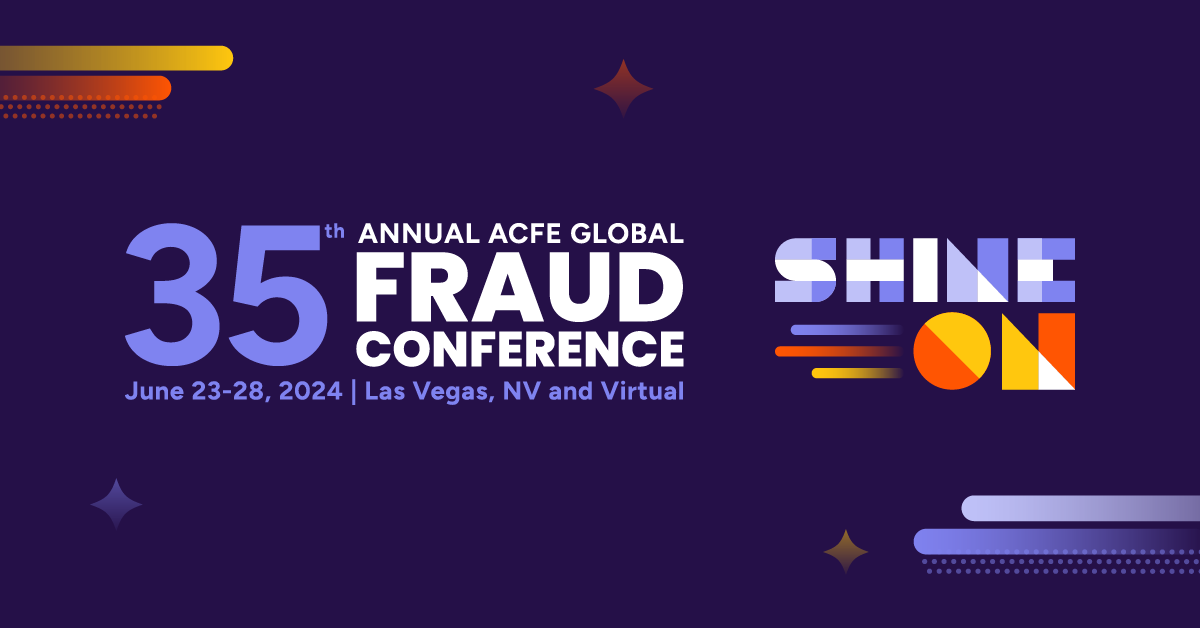 I'm speaking at the ACFE Global Fraud Conference!